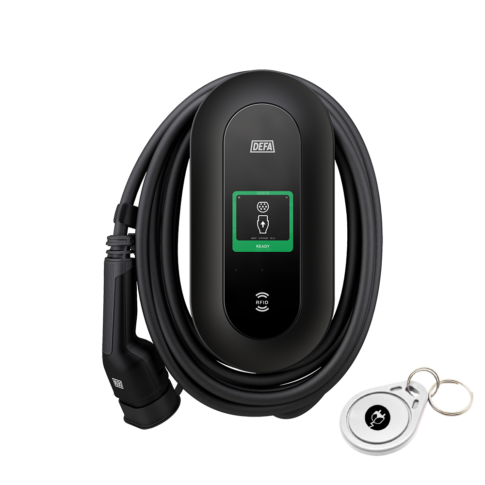 DEFA Power 22kW, 6m Type2, RFID, Latausasema, Kuormanhallinta | Nordic Plug